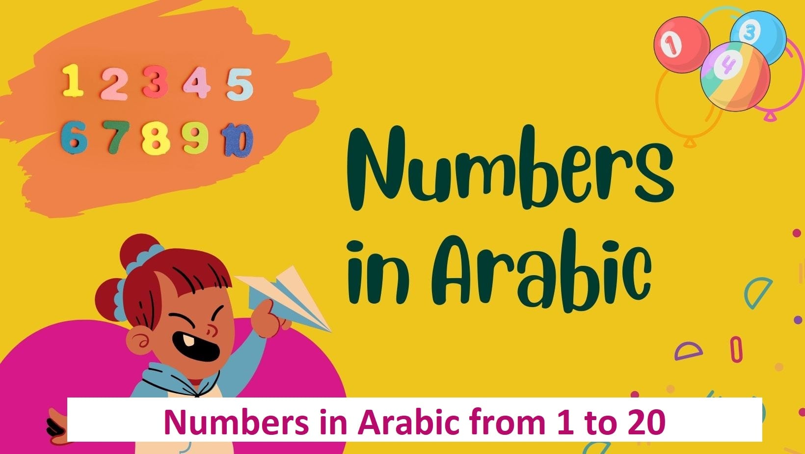 Learn Arabic with ItsArabic.com: Numbers in Arabic from 1 to 20 ...